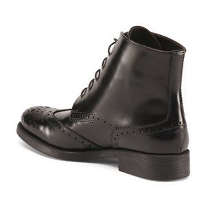 Boemos | Shoes | Boemos Wingtip Lace Up Leather Ankle Boot | Poshmark